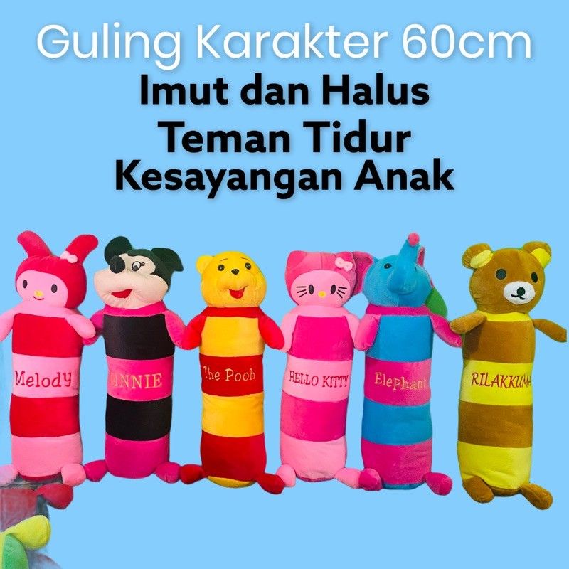 Jual Boneka Guling anak karakter berlabel SNI tinggi 60cm | Shopee ...