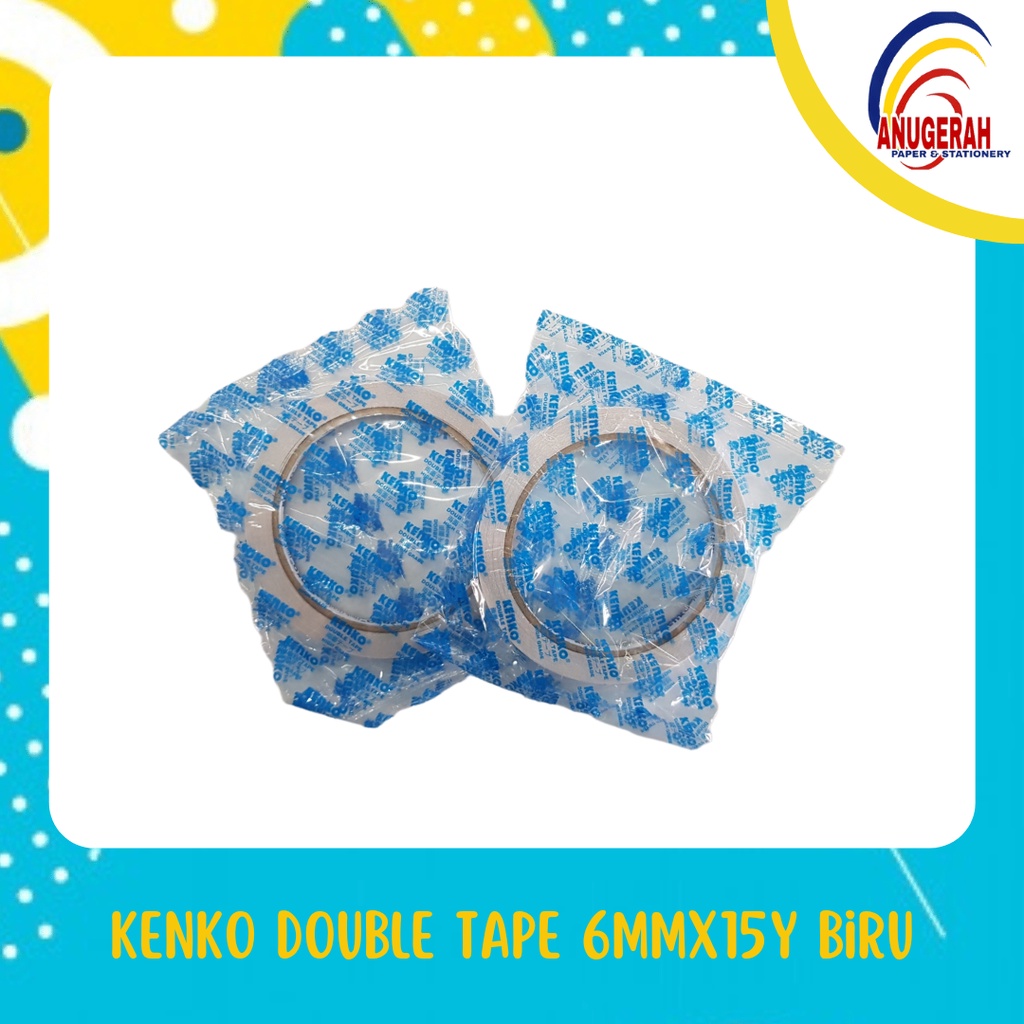 Jual KENKO DOUBLE TAPE 6MMX15Y (KEMASAN BIRU) (PCS) | Shopee Indonesia