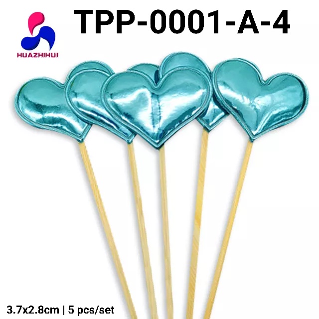 Jual GR-TPP-0001 Cake topper hiasan kue hati bintang mahkota aneka warna yamama baking | Shopee ...