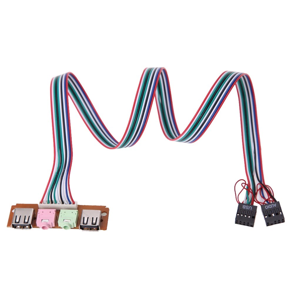 Jual Bebas ongkir 2 Ports Desktop chost case Front I/O Panel USB 2.0 PC ...