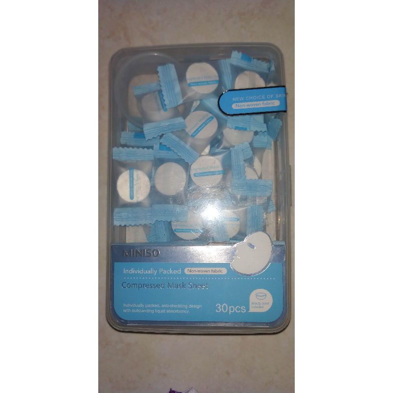 Jual MINISO COMPRESSED MASK SHEET | Shopee Indonesia