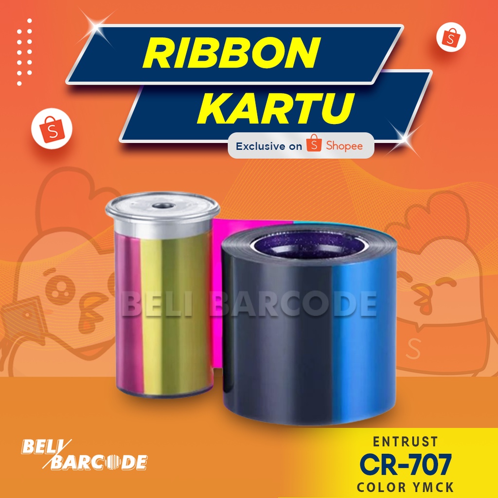 Jual Entrust Datacard Ribbon CMYK CR 707 100 Sisi | Shopee Indonesia
