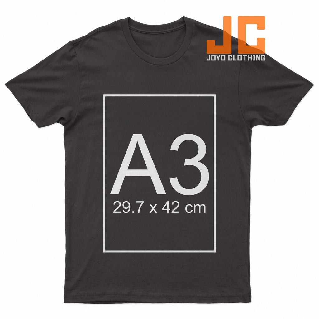 Jual Custome Sablon DTF A3 Satuan Kaos Polos Lengan Pendek Cotton ...