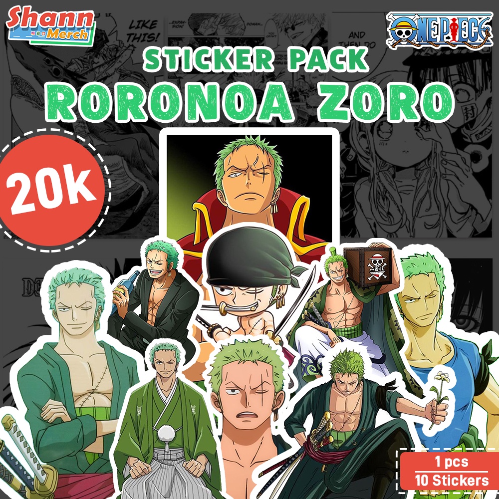 Jual Sticker Pack Roronoa Zoro - One Piece / Sticker Pack Anime ...