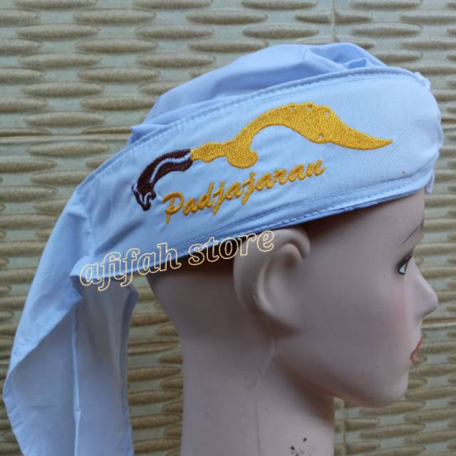 Jual Ikat kepala sunda bordir / ikat sunda padjajaran putih | Shopee ...