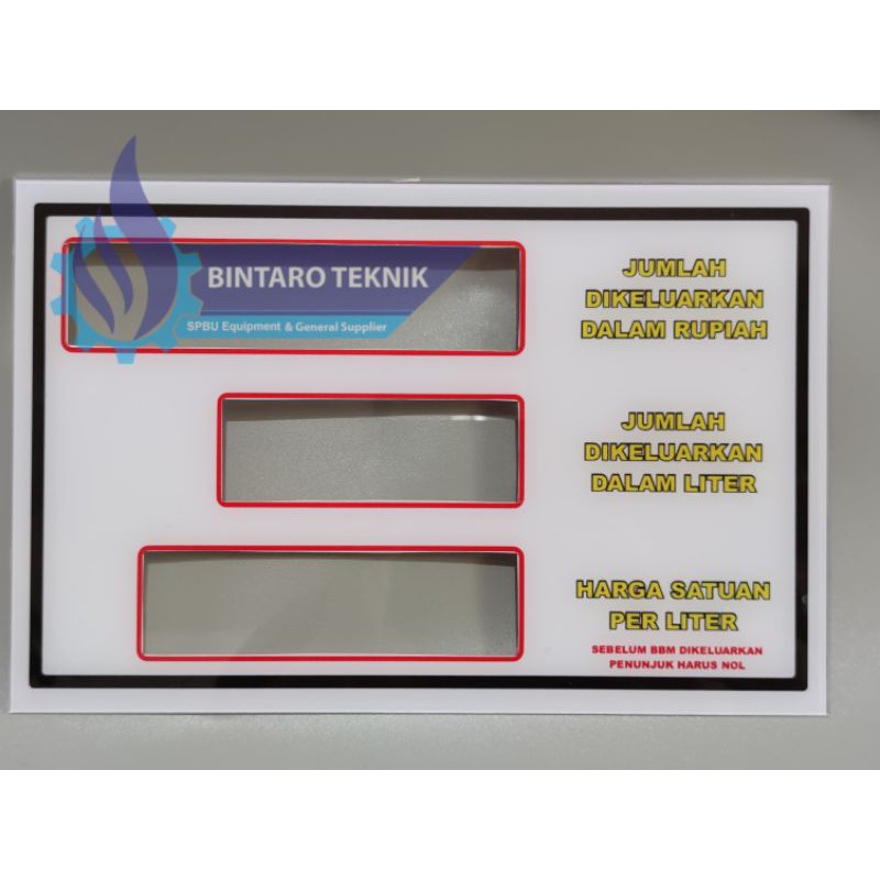 Jual Akrilik Display Mika Segmen Penutup Layar Pertamini Pom Mini ...