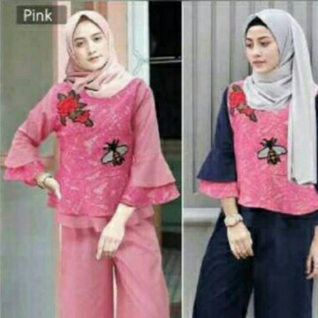 Jual Set flowbat brukat 2w bhn atsan babyterry lpis brukat bunga dan ...