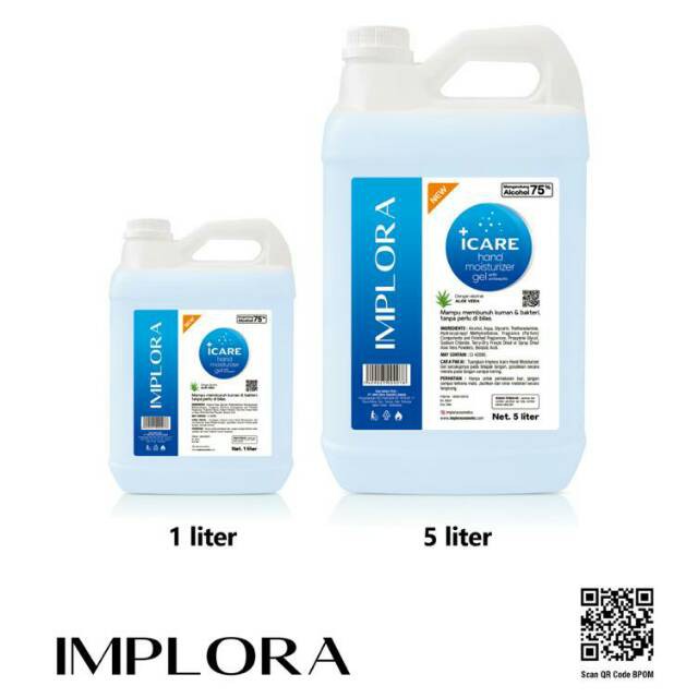 Jual Cairan Hand Sanitizer Implora Ukuran 5 liter dan 1 liter | Shopee ...