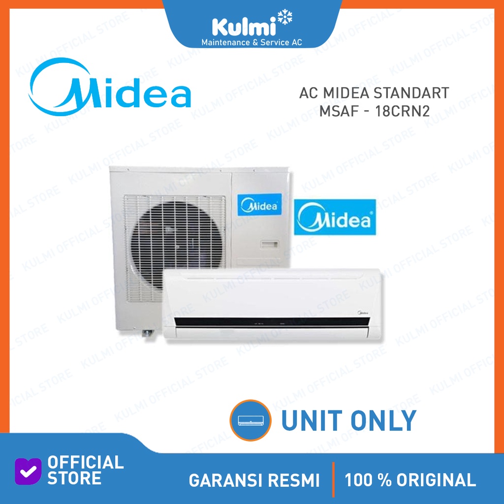 Jual AC MIDEA SPLIT STANDARD MSAF-18CRN2 - 2 PK - Unit Only | Shopee ...