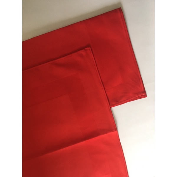 Jual (DAMASK FRAME) napkin damask satin band merah cabe red chili ...