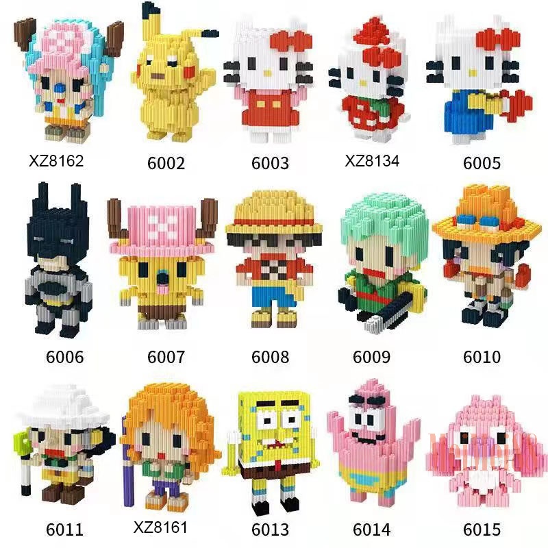 Jual Nano Block MARVEL,DISNEY,ONE PIECE Series| Bricks education Nano ...