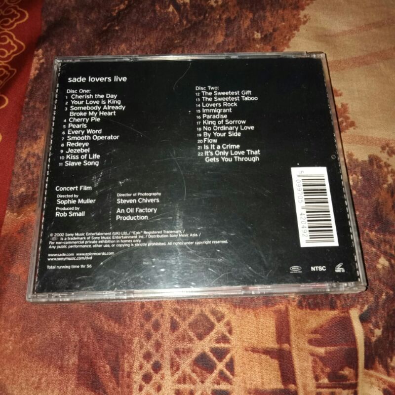 Jual vcd Ori import:Sade-Lovers Live(2disc) | Shopee Indonesia