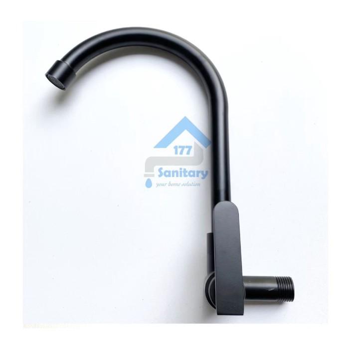 Jual Ledeng / Kran Angsa Hitam Minimalis Tembok Cf03Bl - Kran Air Cuci ...