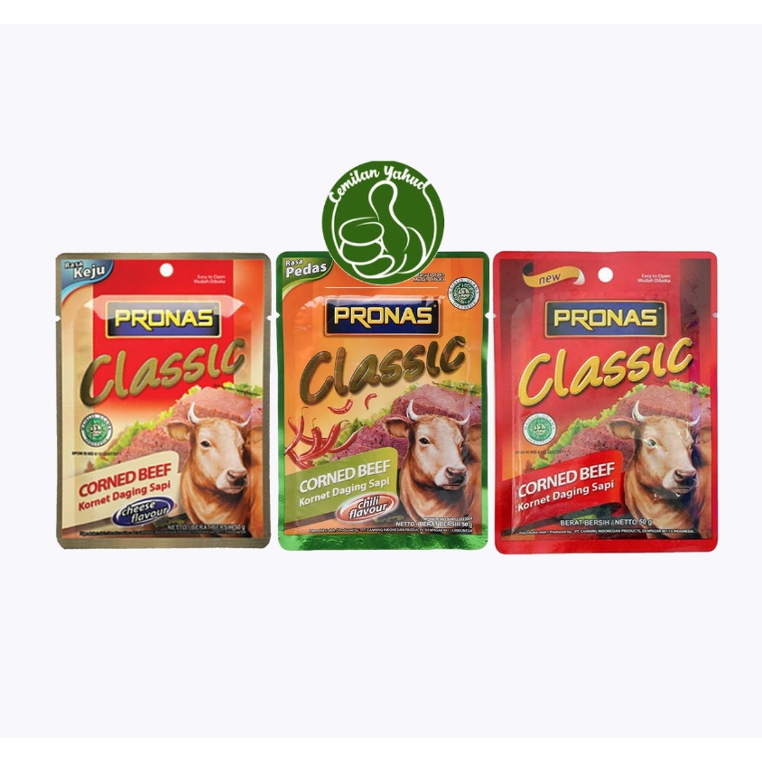 Jual Pronas Classic Corned Beef Kornet Sapi Sachet 50g - ALL VARIAN ...