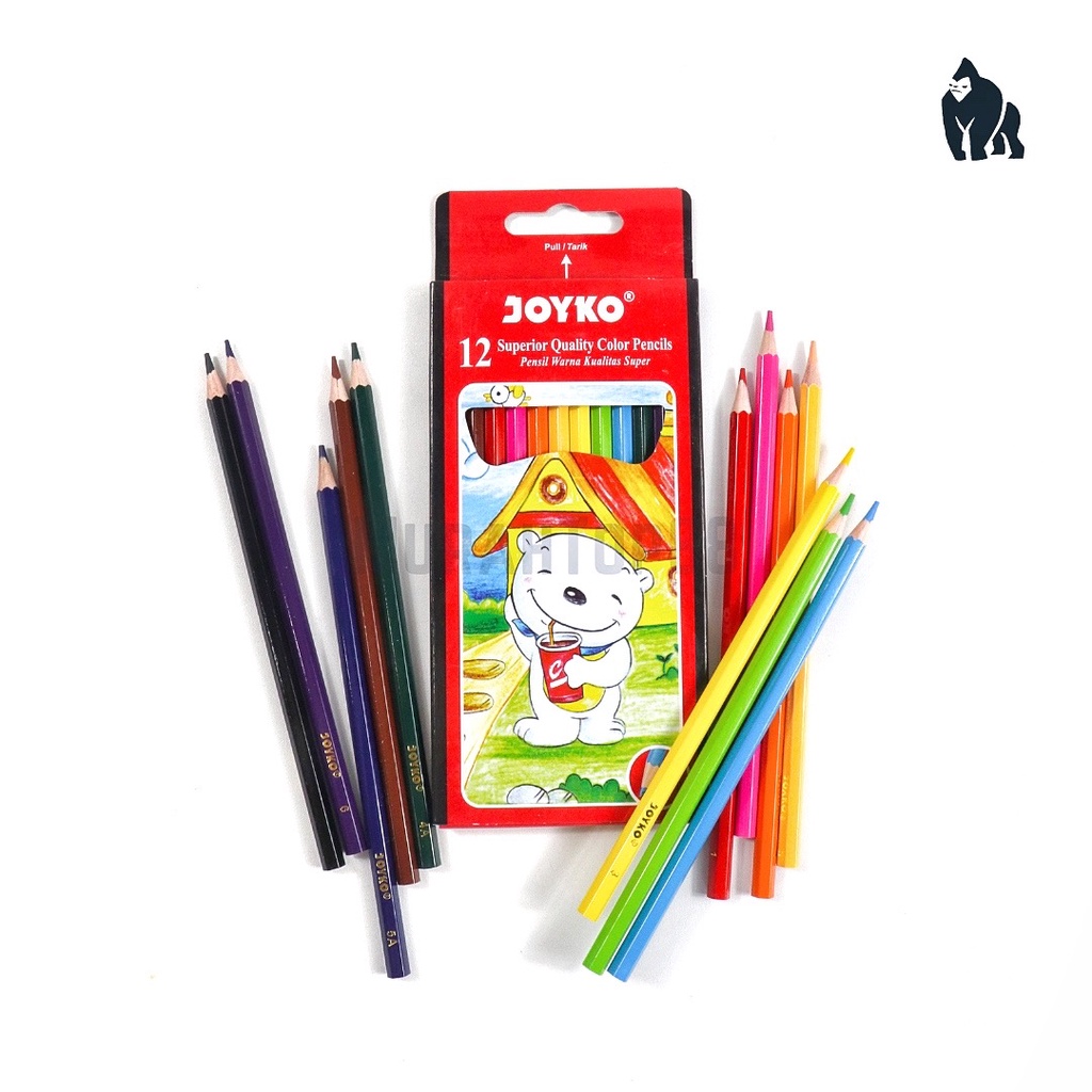 Jual Pensil 12 Warna Panjang Joyko / Color Pencil CP-12PB Colouring ...