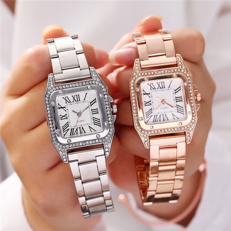 Jual WBS JAM TANGAN WANITA SEGI DIAMOND ANALOG CASUAL RANTAI MURAH ...