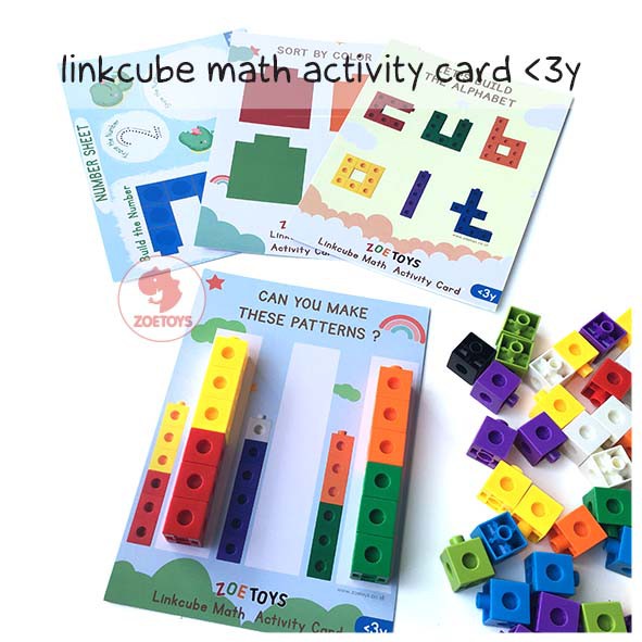 Jual Zoetoys Linkcube Math Activity Card | Only Card | Kartu Aktivitas Linkcube Math 100 pcs ...