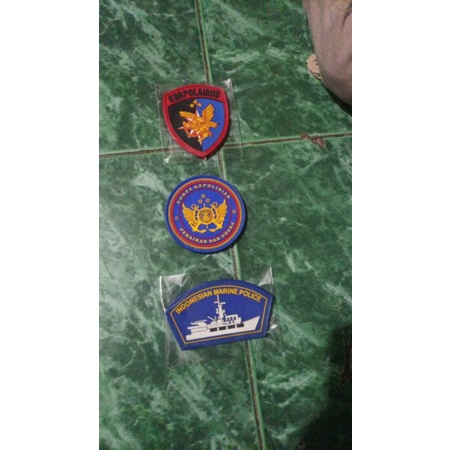 Jual Patch rubber korps polairud indonesian marine atribut badge ...