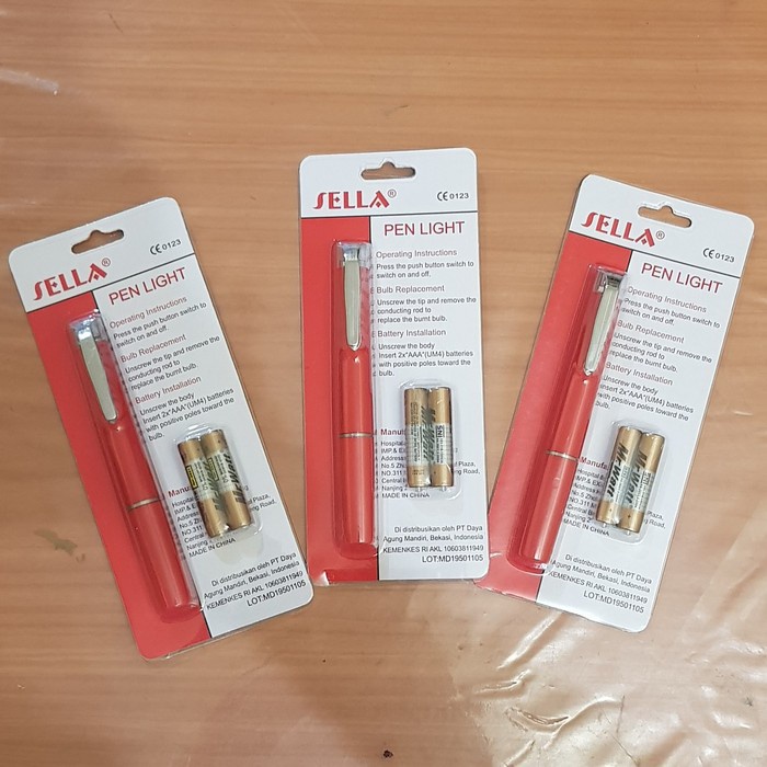 Jual P3K Pen Light Sella lampu Putih - Senter Lampu Cek Periksa Dokter ...