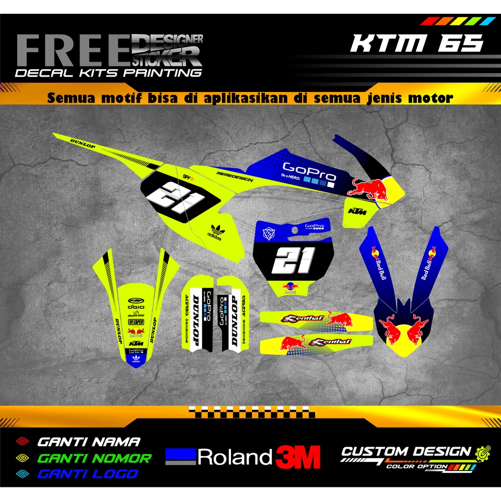 Jual Decal Sticker Motor KTM 65 CC Custom Design | Shopee Indonesia