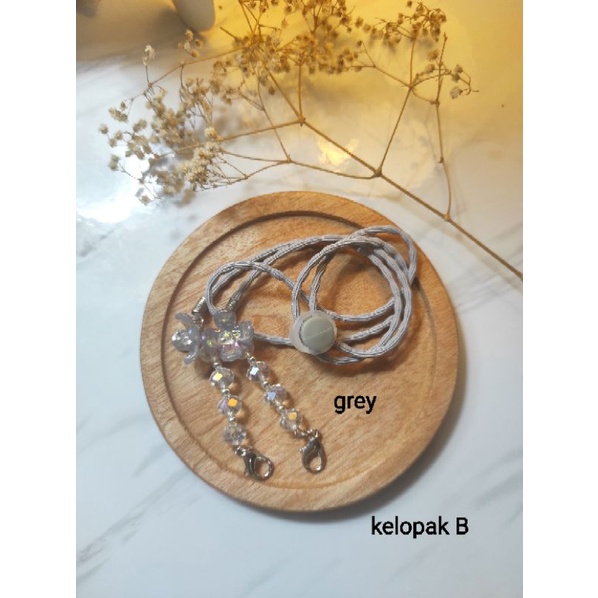 Jual strap masker kristal kelopak 2 in 1 / strap masker hijab murah ...