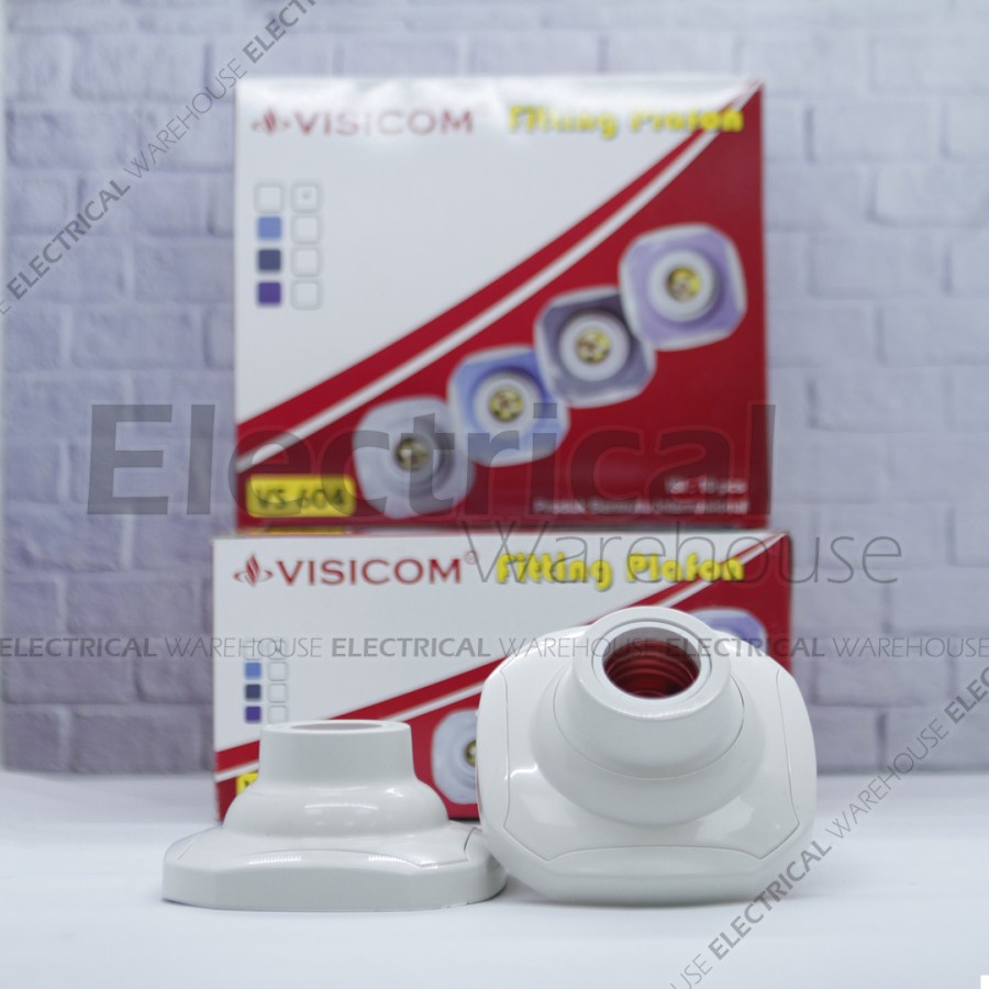 Jual Fitting Lampu Plafon VS 604 Merk VISICOM Fiting Plavon SNI BERGARANSI | Shopee Indonesia