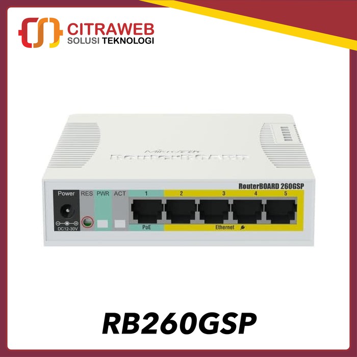 Jual Mikrotik RB260GSP | RB 260 GSP Switch Gigabit 5 Port POE | Shopee ...