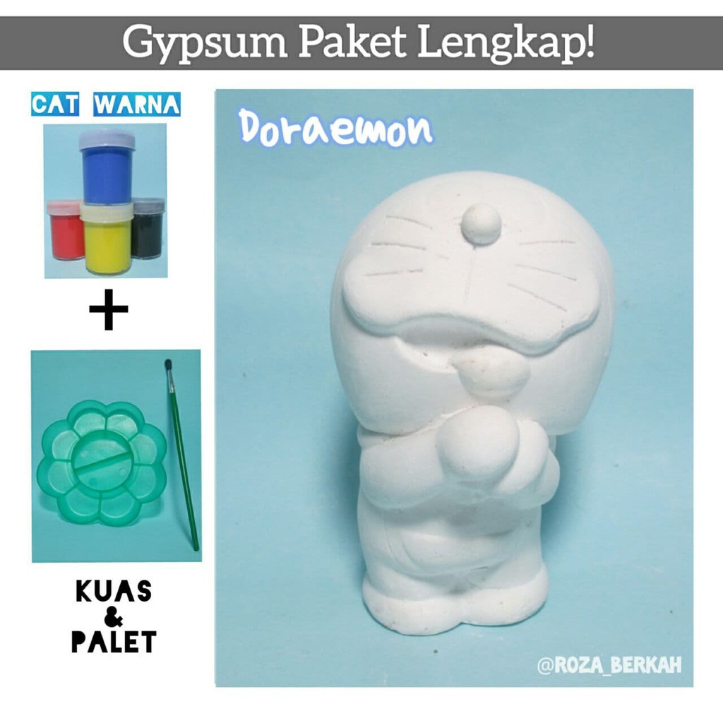 Jual Paket Lukis Patung Gypsum 3D Karakter Doraemon | Shopee Indonesia