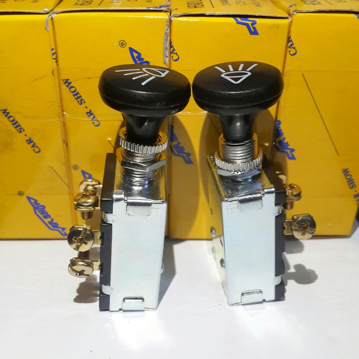 Jual Head Lamp Switch 2-Way Saklar Lampu Tarik 2X harga satu buah kotak ...