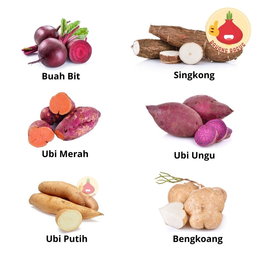 Jual Buah Bit Ubi Ungu Ubi Merah Ubi Putih Singkong Bengkoang Kacang ...
