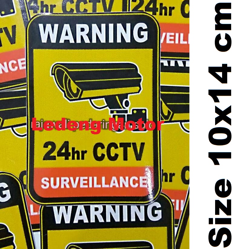 Jual Sticker CCTV Security Sistem Kamera Pengawas Keamanan Pencuri ...