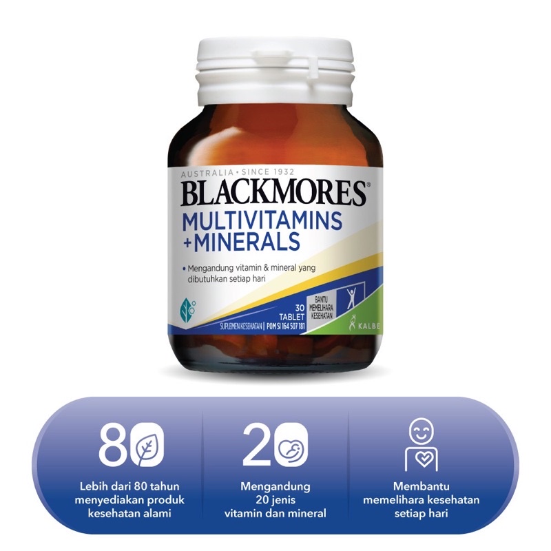 Jual Blackmores Multivitamins + Minerals 30 Tablet | Shopee Indonesia