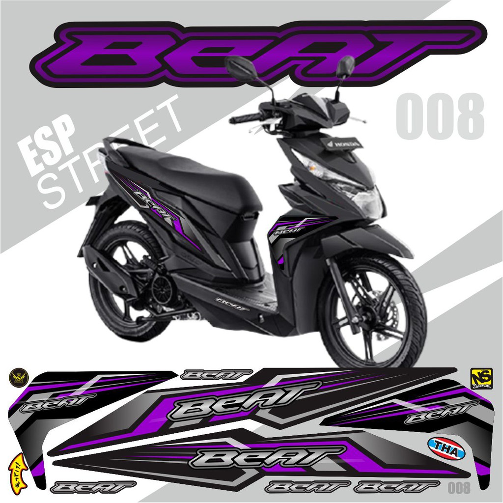 Jual STICKER LIS STRIPING BEAT NEW ESP/ BEAT STREET VARIASI RACING 008 ...