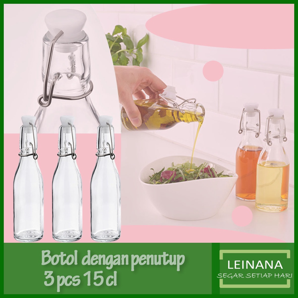 Jual BOTOL KECIL isi 3 BOTOL KACA / botol beling KEDAP UDARA / BOTOL ...