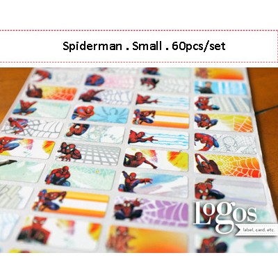 Jual Spiderman Sticker. Name Label Small. Stiker nama | Shopee Indonesia