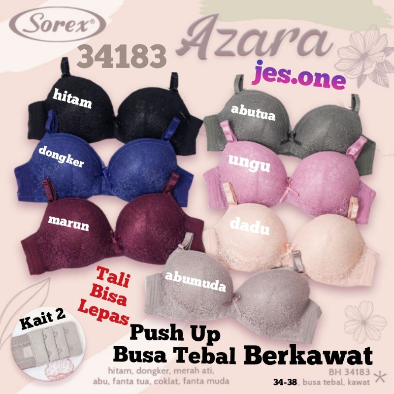 Jual Sorex 34183 Bra Bh Busa Tebal Maximizer Push Up Berkawat 34-38 ...