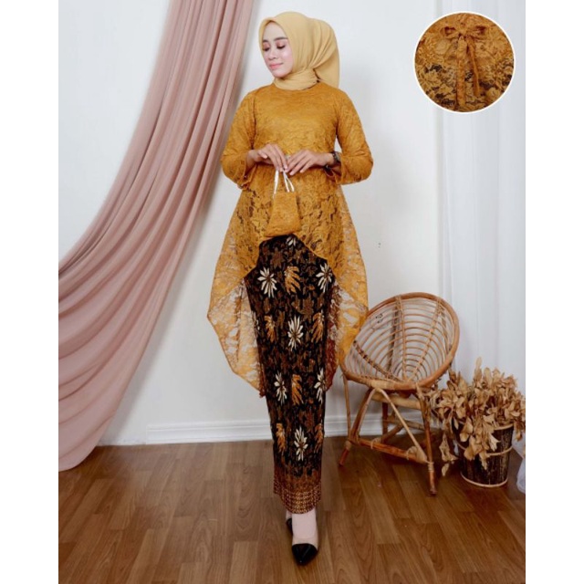 Jual Setelan Kebaya Brokat Soraya Modern Model Terbaru Set Tunangan ...