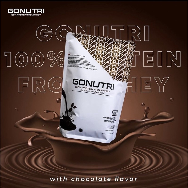Jual (TERMURAH) GONUTRI 100% WHEY PROTEIN 25SERV BPOM HALAL WHEY PROTEIN CONCENTRATE | Shopee ...