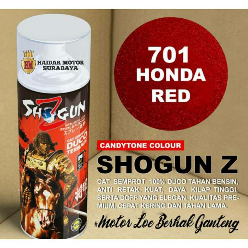 Jual cat shogun honda red/cat motor/cat semprot vleg dll/ cat pilox ...