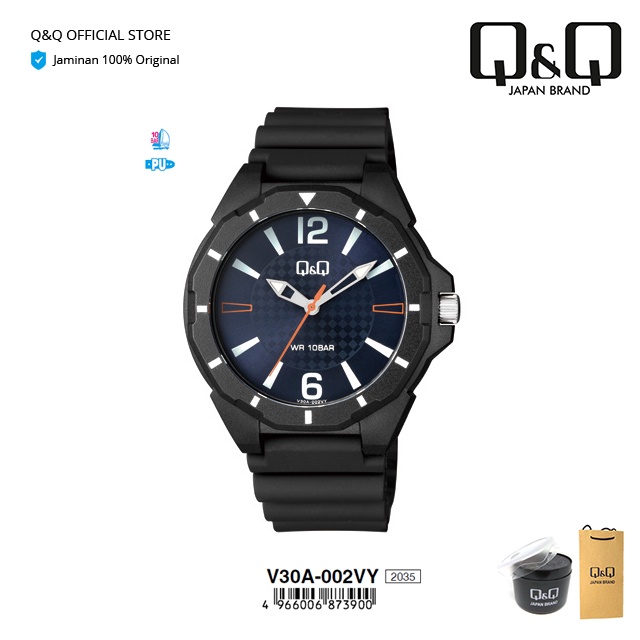 Jual Q&Q QnQ QQ Jam Tangan Arloji Pria Fashion Analog Karet Rubber ...