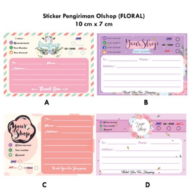 Jual Stiker sticker alamat address pengiriman olshop custom murah lucu ...