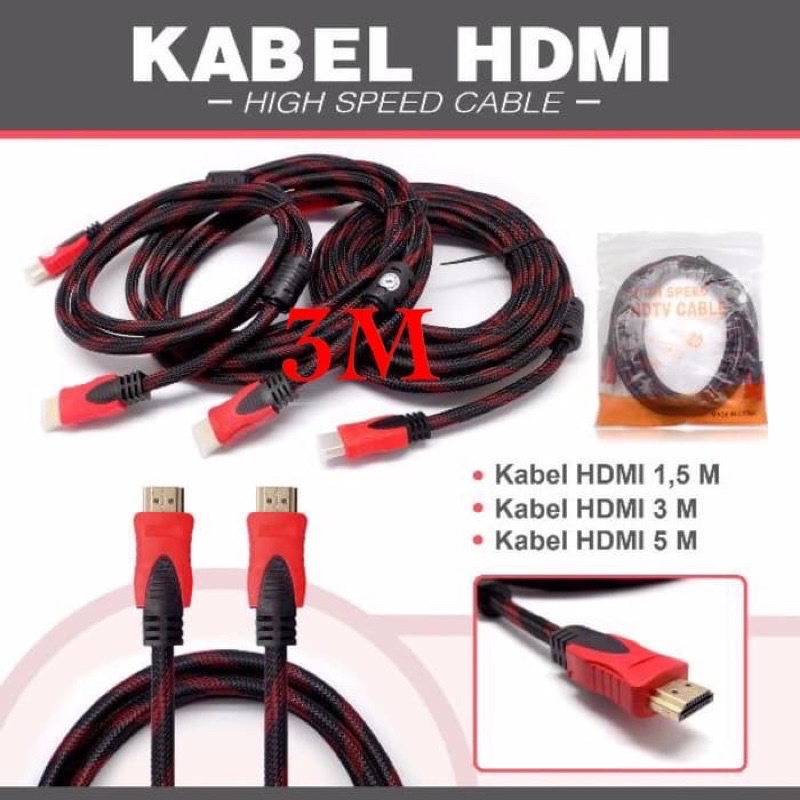 Jual Kabel Sambungan 3 Meter Serat Jaring Cable 3M High Speed Quality ...
