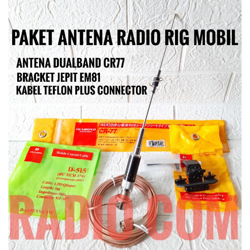 Jual PAKET ANTENA MOBIL DUALBAND CR77 / PAKET ANTENA RADIO RIG DUALBAND ...