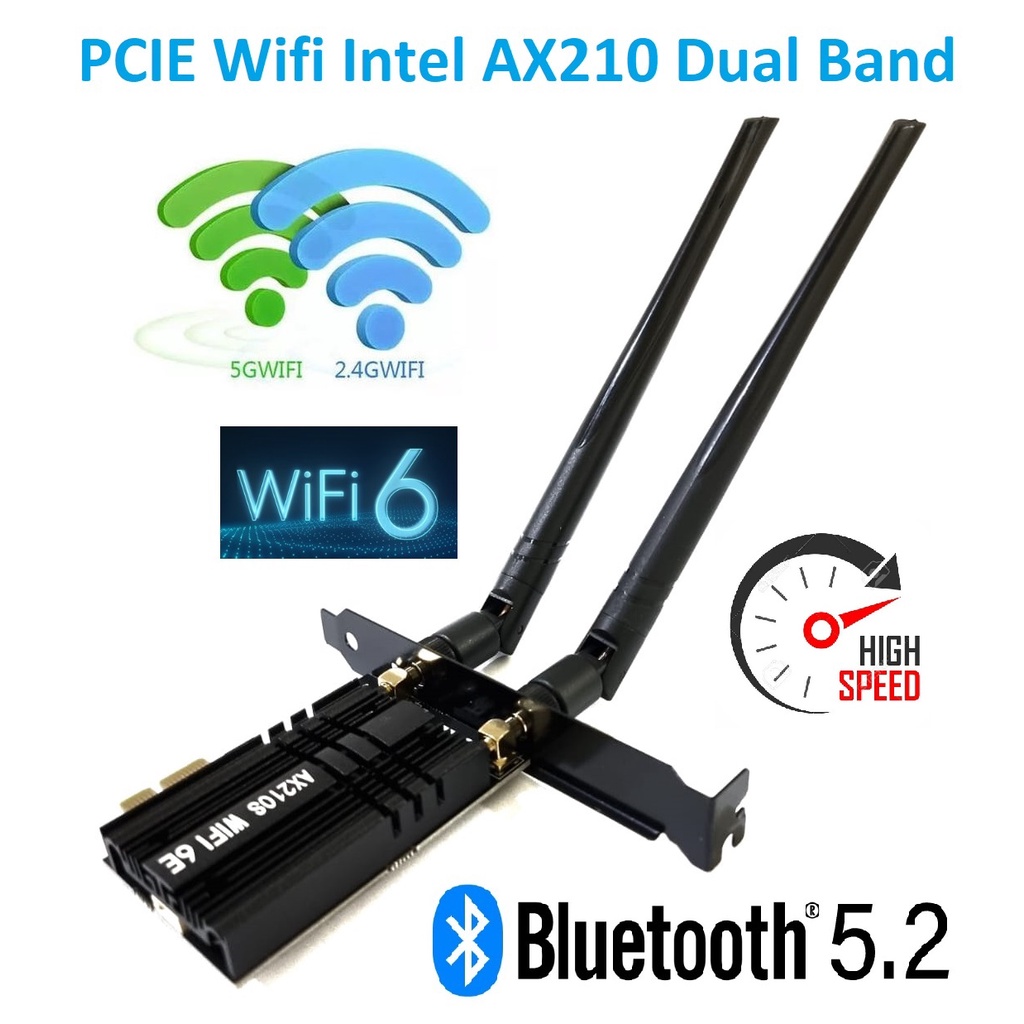 Jual PCIE Wifi Intel AX210 Dual Band Bluetooth High Speed PCI WIFI 6 ...