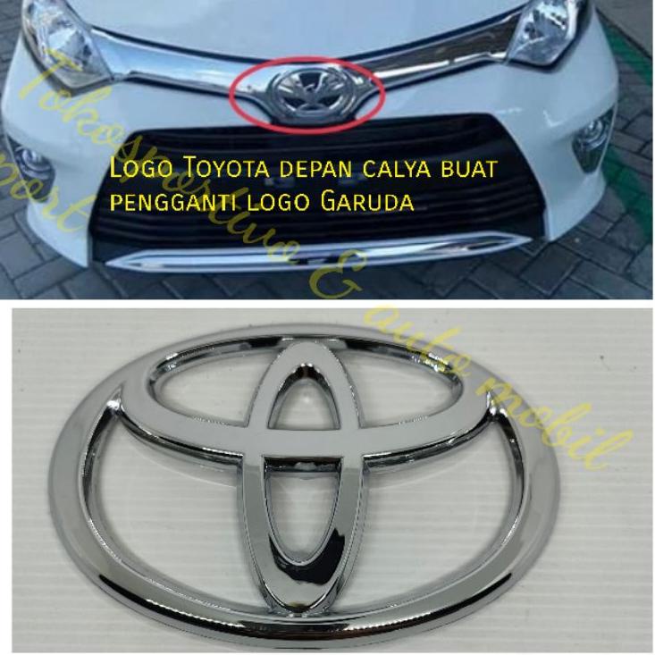 Jual ヤ Logo Emblem Lambang Toyota Depan Calya chrome 15cm buat ...