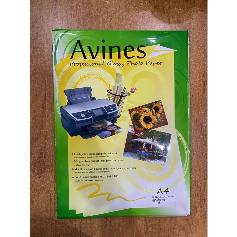 Jual Kertas Foto Glossy Avines 210Gr | Shopee Indonesia