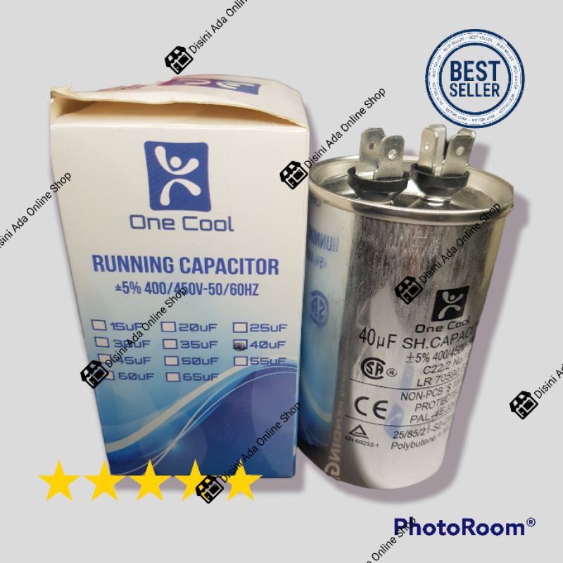 Jual Kapasitor Ac 40 UF 400/450V One CooL | Shopee Indonesia