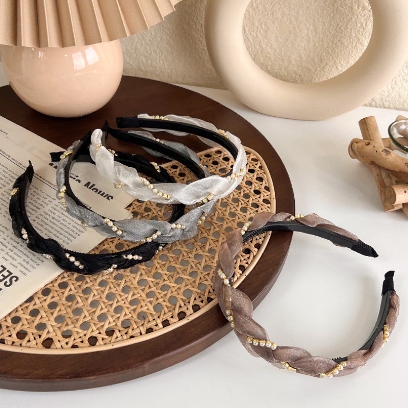 Jual Town Shell PATH korean pearl headband / bando korea mutiara ...