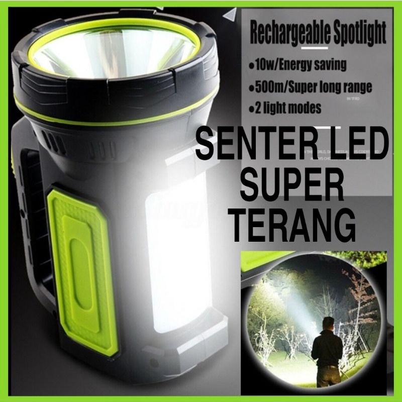 Jual Senter LED Super Terang Rechargeable 10W 13500 Lumens TaffLED ...