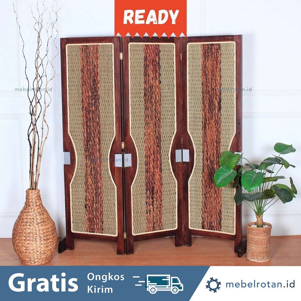 Jual PENYEKAT PARTISI RUANGAN ALMINY 3 DAUN | PEMBATAS SKETSEL KAYU ...